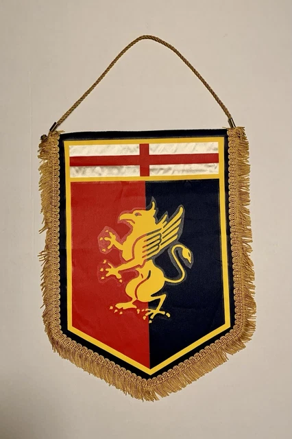 GENOA 1893 STORICO gagliardetto 2 grandi pennant anni 70 football club ...