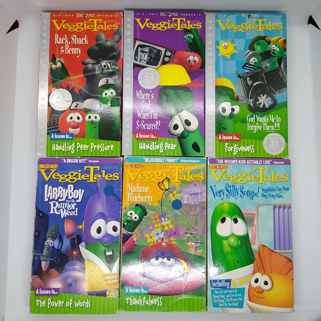 VEGGIETALES VHS LOT of 7 Larryboy and the Rumor Weed Very Silly Songs ...