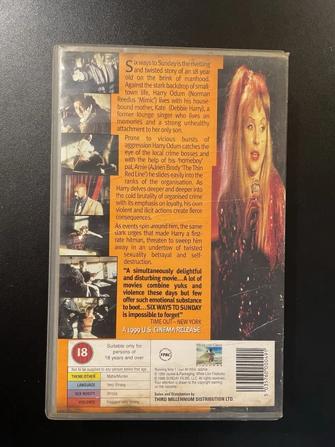 SIX WAYS TO Sunday (VHS) 1997 Big Box, Deborah Harry Rare Crime Movie £ ...