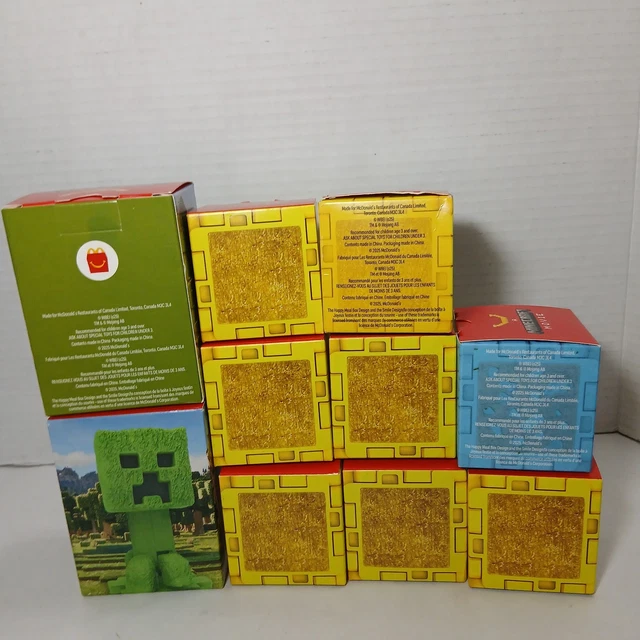 MCDONALD’S MINECRAFT 2025 Gold Block & Dawn Creeper Diamond Block New ...