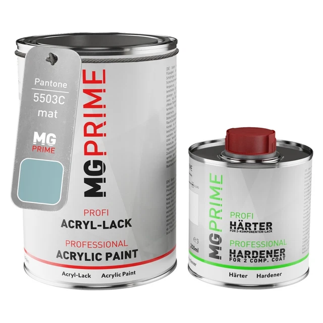 PANTONE 5503C BLUE mat peinture acrylique 1,5 Litres 1500 ml durcisseur ...