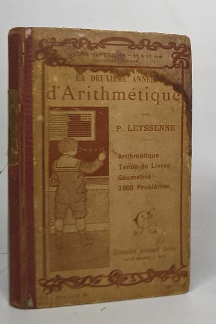 LA DEUXIÈME ANNÉE d'arithmétique (certificat d'études primaires) - EUR ...