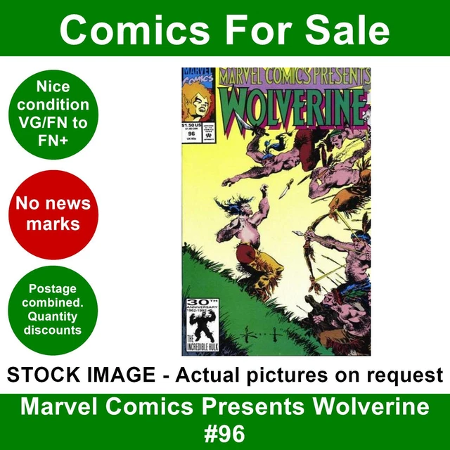 MARVEL MARVEL COMICS Presents Wolverine #96 comic VG/FN+ Feb 1992 EUR 5 ...
