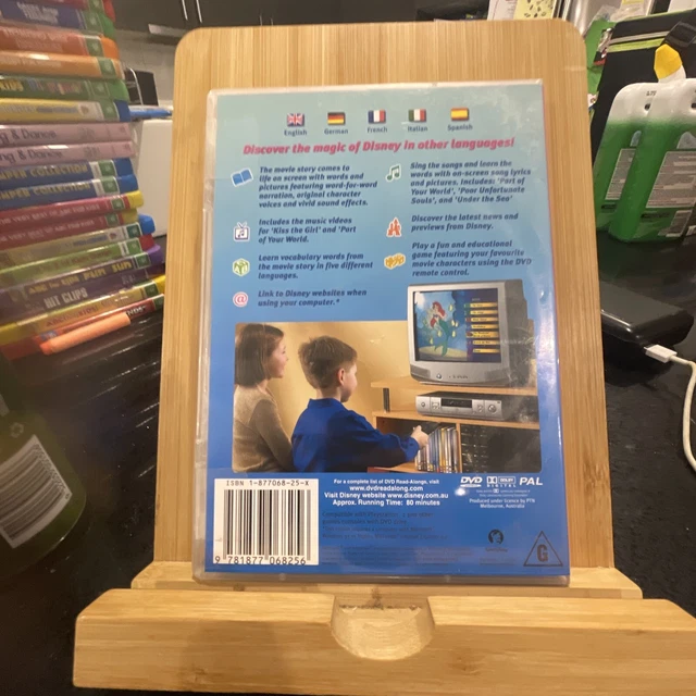 DISNEY’S LITTLE MERMAID Read along DVD 5 languages. $18.00 - PicClick AU