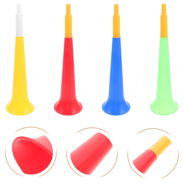 4 PCS FOOTBALL Game Noise Makers Plastic Trumpet Toy Horns For Party ...