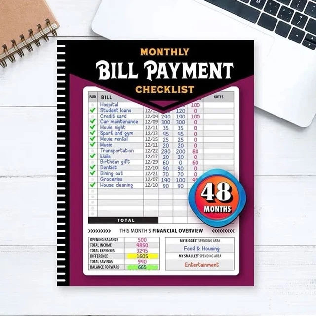 960 BILLING RECORDS Bill Payment Checklist Budget Tracker Personal ...