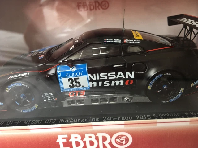 EBBRO 45481 NISSAN GT-R NISMO GT3 Nurburgring 24h Race 2015 No.35 1/43 ...