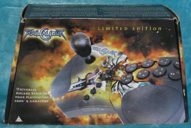 SOUL CALIBUR II NEW Sealed Universal Arcade Stick PS2 Xbox Gamecube Joy ...