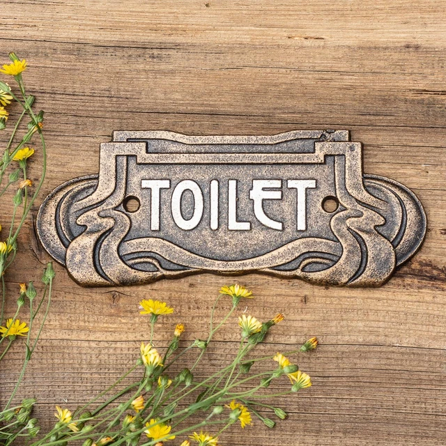 &TOILET& SIGN, CAST iron toilet sign, Art Nouveau toilet sign £10.42 ...