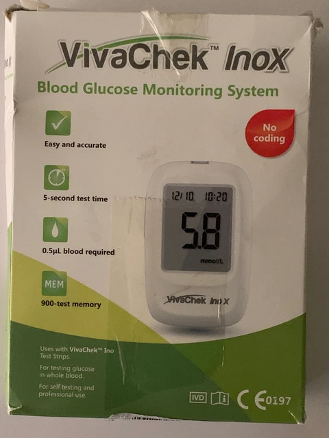 VIVACHECK INO X Blood Glucose Monitoring System. No Coding EUR 23,04 ...