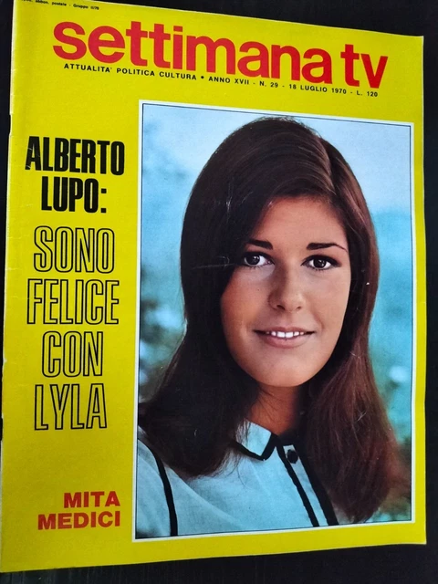 SETTIMANA TV 29 1970 Mina Dalida Katty Line Adriano Celentano Mita ...