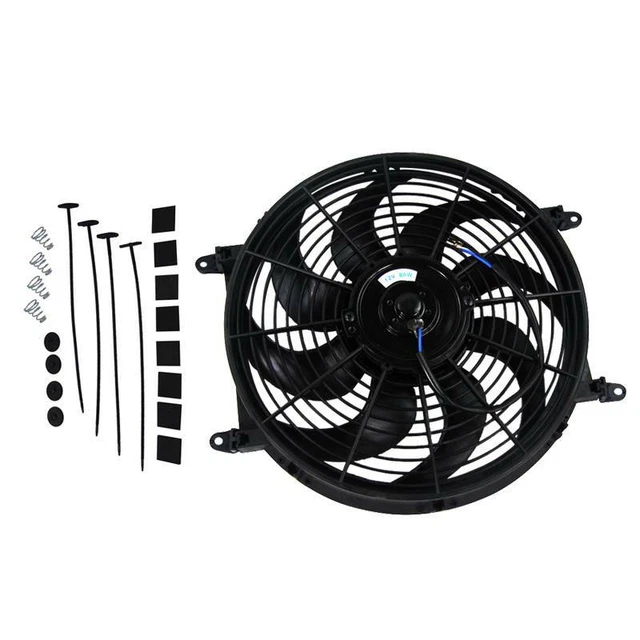 14& INCH UNIVERSAL Slim Electric Radiator Cooling Push Pull Fan 12V 90W Mounting £32.99 ...