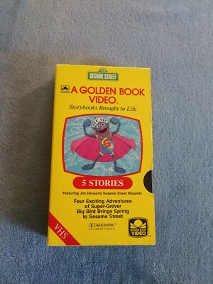 SESAME STREET - 5 Sesame Street Stories VHS 1989 Golden Book **Buy 2 ...