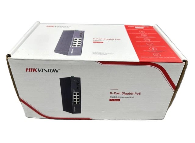 HIKVISION DS-3T0510HP-E/HS ETHERNET Switch 8-Port Gigabit Poe EUR 79,90 ...