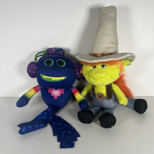 THE TROLLS WORLD Tour King Trollex & Hickory 12” Plush Toys 2x Great ...
