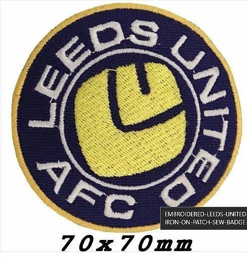 LEEDS UNITED LUFC Football club Embroidered Iron / Sew On Patches Badge ...