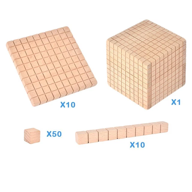 MONTESSORI DIY WOODEN Base Ten Blocks Classroom Math Manipulative Early ...