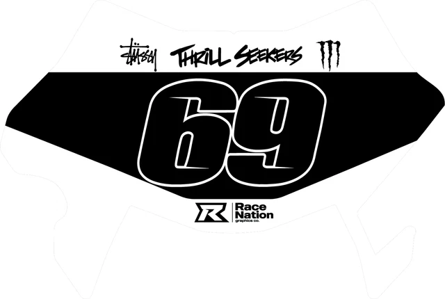 SURRON ULTRA BEE Front Number plate board Custom Sticker Graphic Thick ...