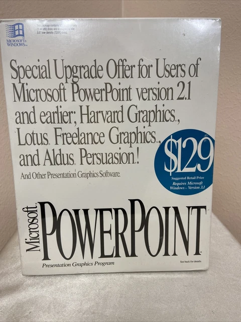 THREE MICROSOFT OFFICE Powerpoint Upgrade Version 4.0 Windows $65.00 ...