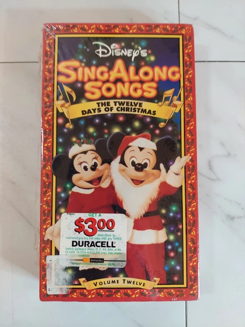 DISNEY SING ALONG Songs Twelve Days Of Christmas VHS Video Tape VTG ...