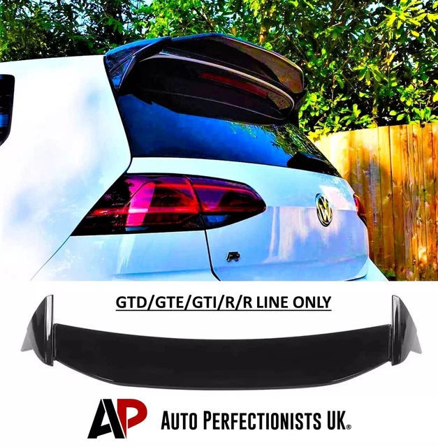 VW GOLF R GTD GTI Aspec Style Gloss Black Rear Roof Spoiler Boot Wing ...