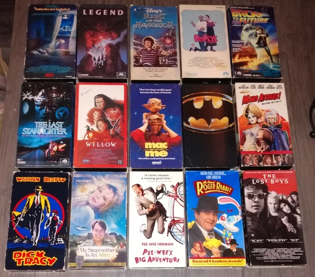HUGE VHS LOT of 1980s-90s horror sci-fi fantasy kids cult family ...