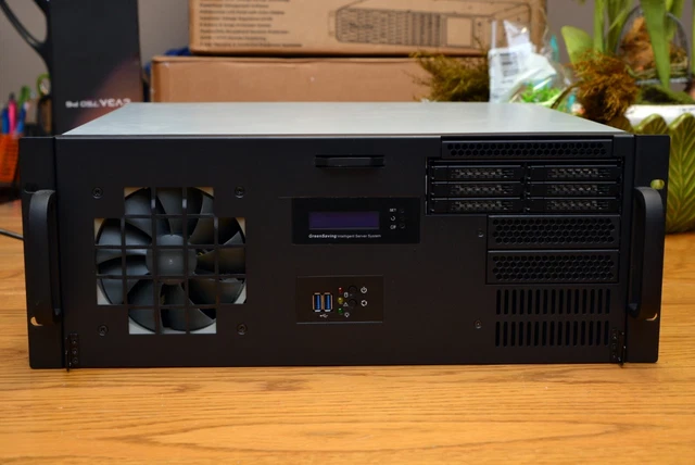 4U PLINKUSA SHORT-DEPTH Rackmount Server Chassis with PSU and SSD ...