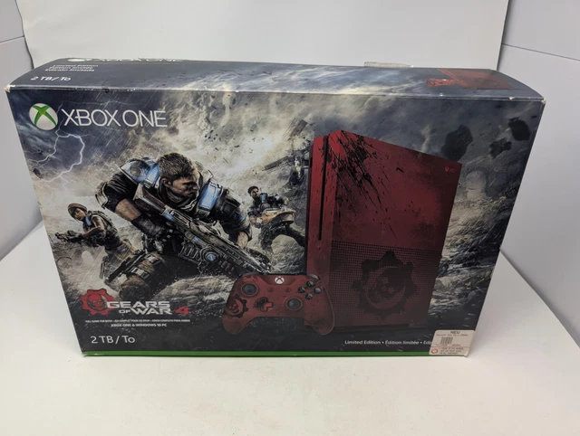 MICROSOFT XBOX ONE S Gears of War 4 Limited Edition Crimson Red Console ...