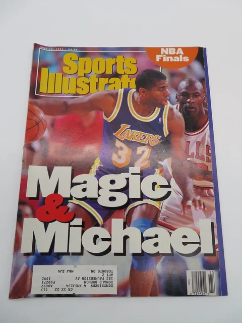 MAGIC JOHNSON & MICHAEL JORDAN, NBA Finals, 1991 Sports Illustrated ...