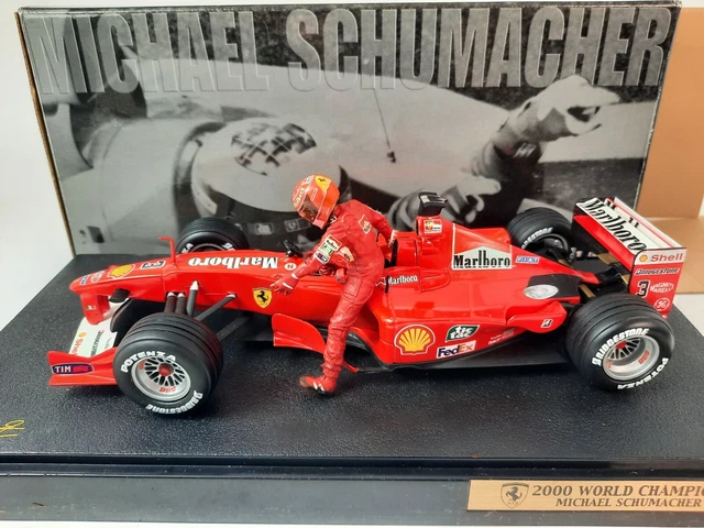 HOT WHEELS FERRARI F1-2000 #1 Schumacher World Champion 2000 Full Livery 1/18 EUR 196,13 ...