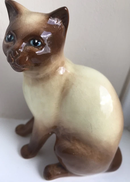 VINTAGE SYLVAC SIAMESE Cat Figurine With Original Paper Label £11.00 ...
