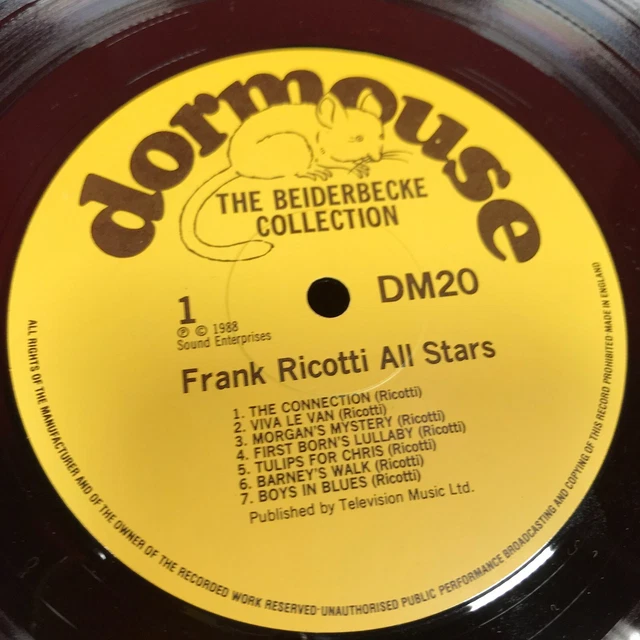 FRANK RICOTTI ALL STARS KENNY BAKER The Beiderbecke Collection 1988 ...