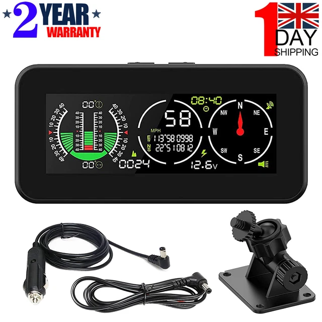 CAR DIGITAL GPS Inclinometer Compass Slope Meter Off-road Gauge Tilt ... CAR DIGITAL GPS Inclinometer Compass Slope Meter Off-road Gauge Tilt ...