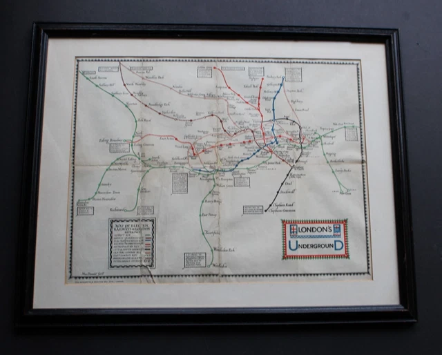 UNDERGROUND MAP OF the Electric Railways of London 1922 by Macdonald ...