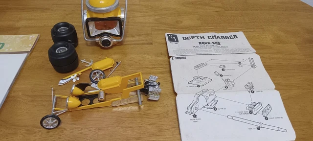 VINTAGE AMT DEPTH Charger AquaRod Model Car Junkyard Parts Lot $19.40 ...