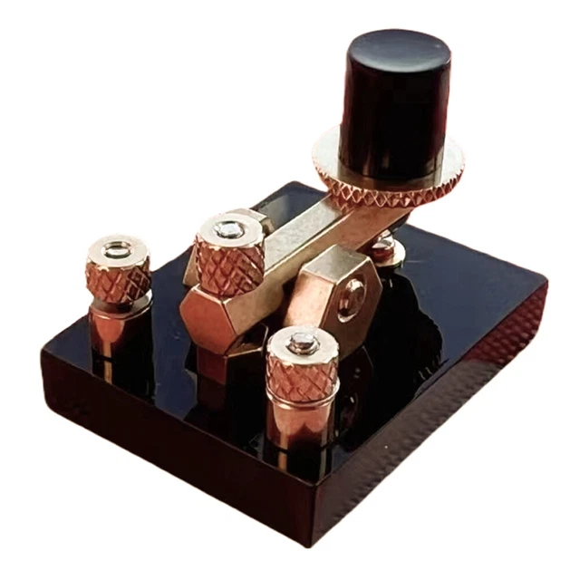LF# DURABLE MINI Brass Radio Morse Key CW Morse Code Keyer Morse Code ...
