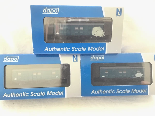 DAPOL N GAUGE 2F-047-003/007 JOB LOT OF 3x VARIOUS BR BLUE CCT VANS / WAGONS £59.99 - PicClick UK