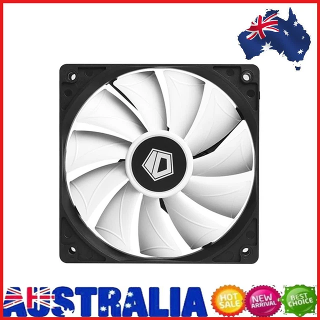 XF-12025-SD-W PWM PC Case Fan Black Frame White Blade Computer Chassis ...