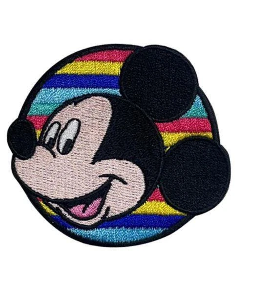 PATCH MICKEY MOUSE Arc-en-Ciel Brodé à Repasser Coudre Transferts Déguisement EUR 10,21 ...