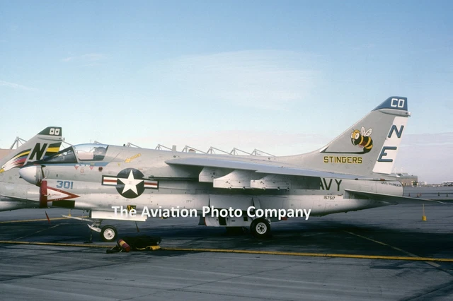 US NAVY VA-113 LTV A-7E Corsair 157517/NE-301 (1980) Photograph £1.20 ...