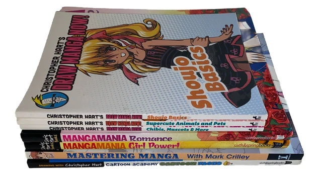 LOT OF 7 Christopher Hart Manga Mania Drawing Books Draw Manga Now! $54 ...