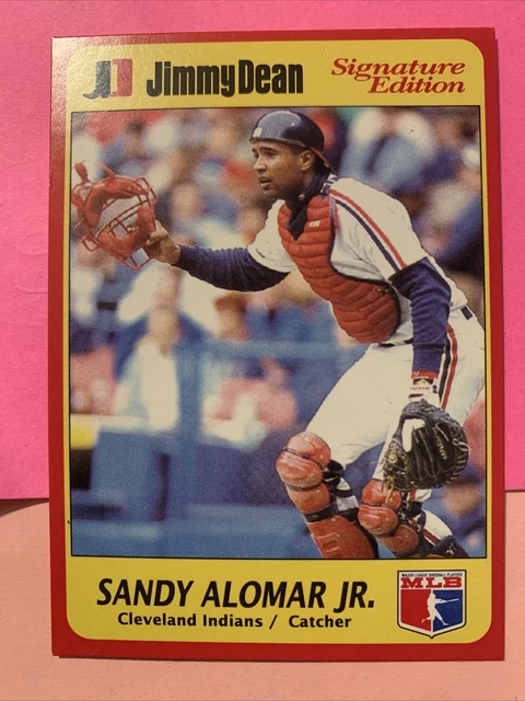 CARTE SANDY ALOMAR Jr. Indians de Cleveland 1991 Jimmy Dean Signature ...