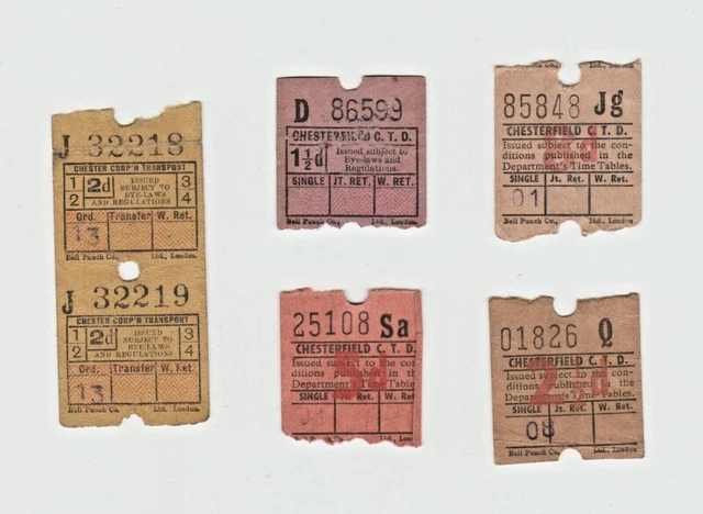 BUS TICKETS CHESTERFIELD Corp Transport Ultimates £4.00 - PicClick UK