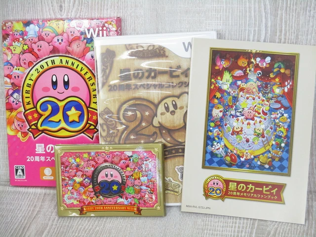 STAR KIRBY 20TH Anniversary Special Collection Art Book w/Wii CD +Medal ...