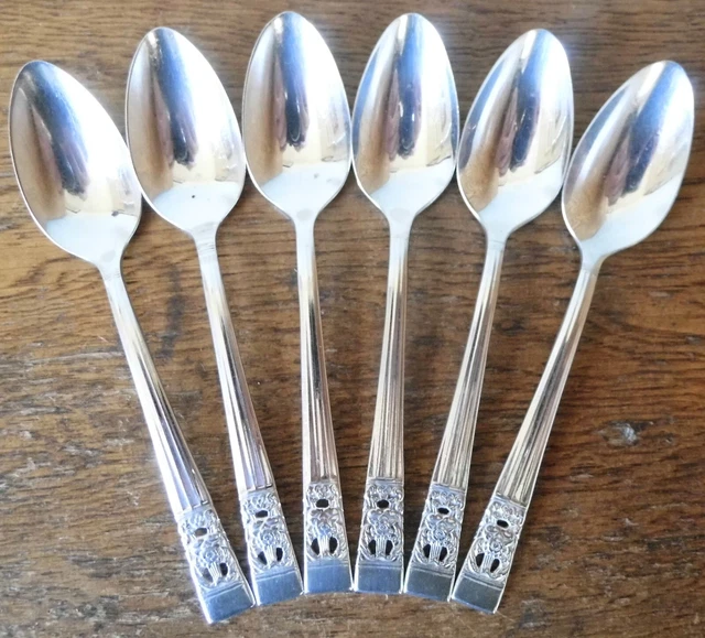 6 VINTAGE 1930S SHEFFIELD SILVER PLATED COMMUNITY Coronation Pattern ...