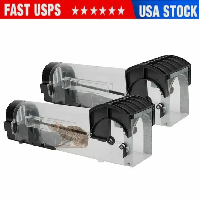 LARGE MOUSE TRAPS Rat Mice Rodent Killer Snap Trap Reusable Heavy Duty ...