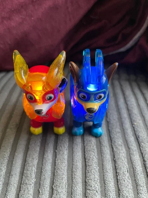 PAW PATROL MIGHTY Pups Charged Up Light Up Pups Rocky & Marshall ...