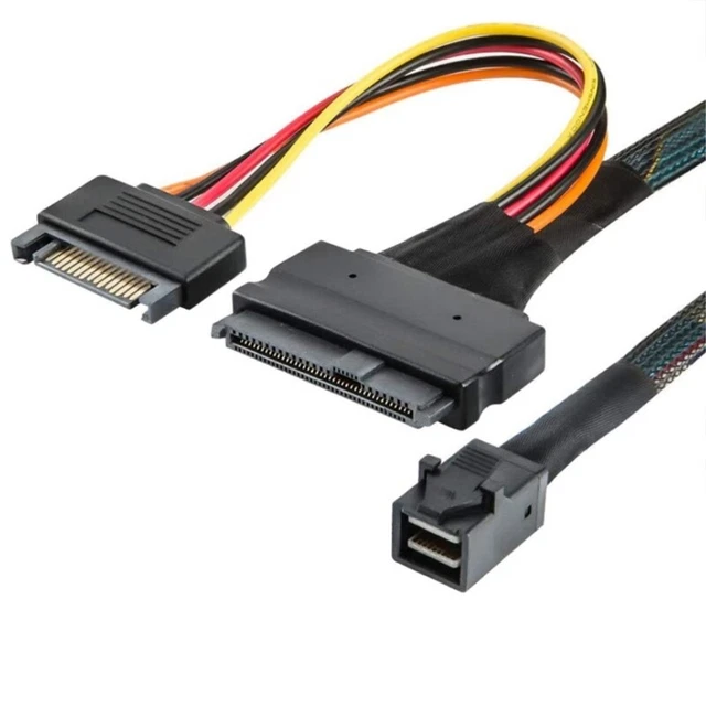 SFF-8643 TO SFF-8639 Cord Internal SFF-8643 to SFF-8639 Adapter with 15 ...