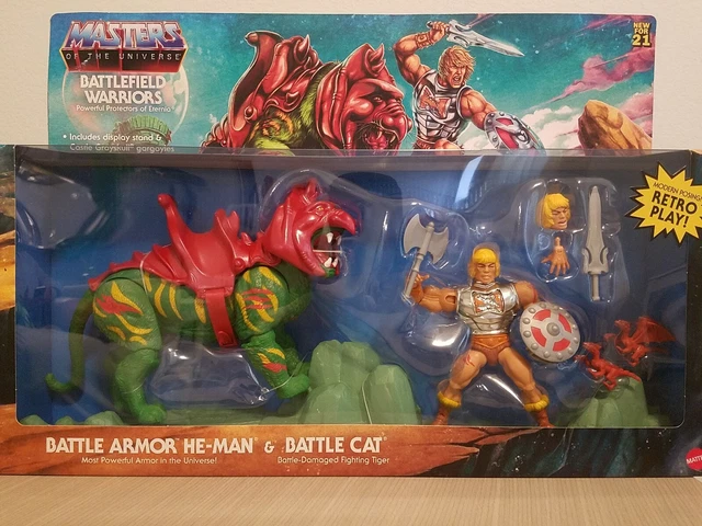 MASTERS OF THE universe origins battle armor he-man and battle cat EUR 26,56 - PicClick FR