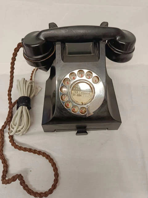 VINTAGE ART DECO British Pyramid Bakelite Telephone Working TESTED £207 ...